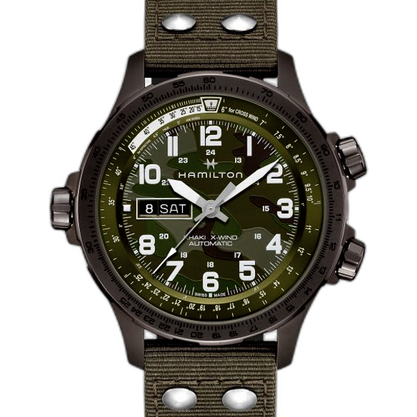 Hamilton Khaki Aviation X Wind Day Date Auto Camouflage H77775960 Price ...