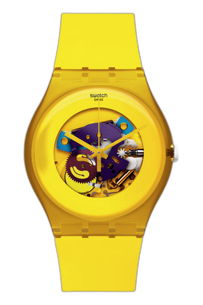 Swatch Yellow Lacquered SUOJ100 Price as of May 2026 | WatchCharts