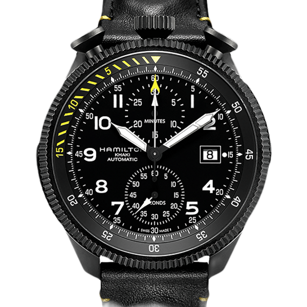 Hamilton Khaki Pilot Takeoff Auto Chrono H76786733 Price as of March ...