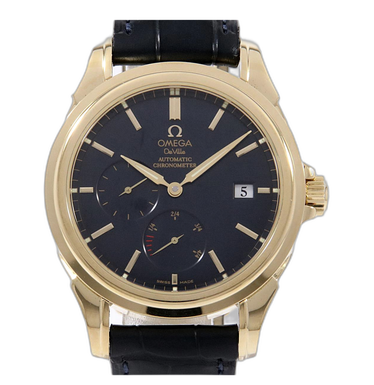 Omega 4632.81.33 De Ville Co-Axial Power Reserve YG Automatic Volume ...