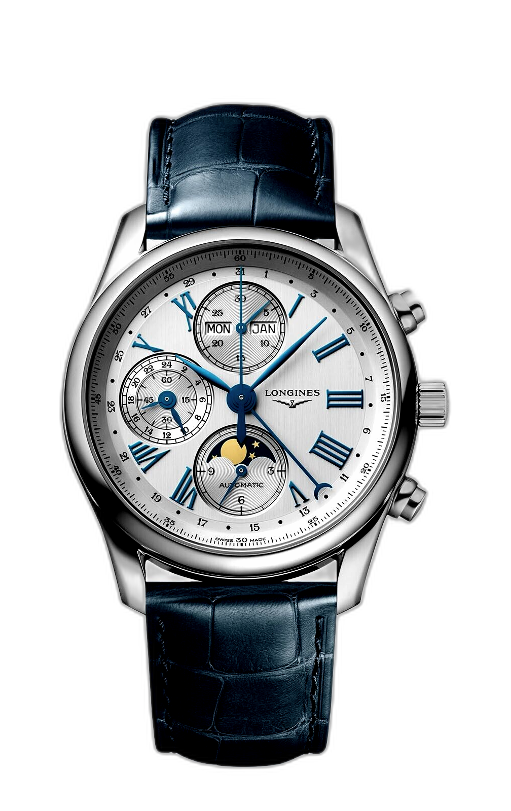 Longines Master Collection 40 Chronograph Calendar Stainless Steel L2 ...
