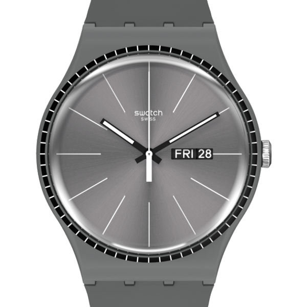 Swatch Grey Rails SUOM709 Price as of April 2026 | WatchCharts