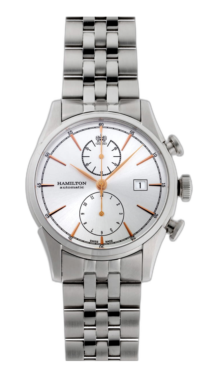 Hamilton Spirity of Liberty Chronograph Automatic Gold Bracelet ...