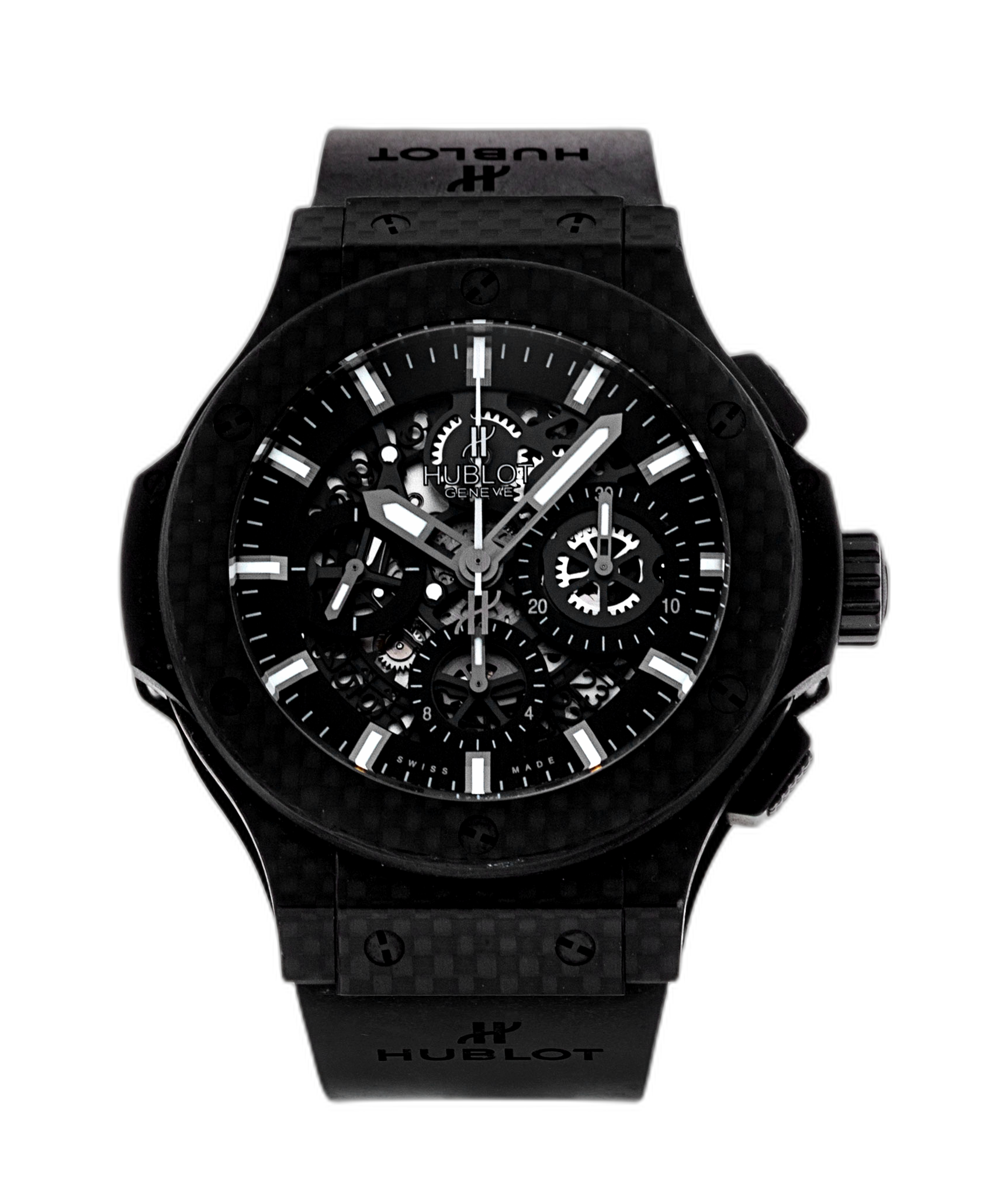 Hublot Big Bang Aero Bang Carbon Fibre Skeleton Chronograph 311.QX.1124 ...