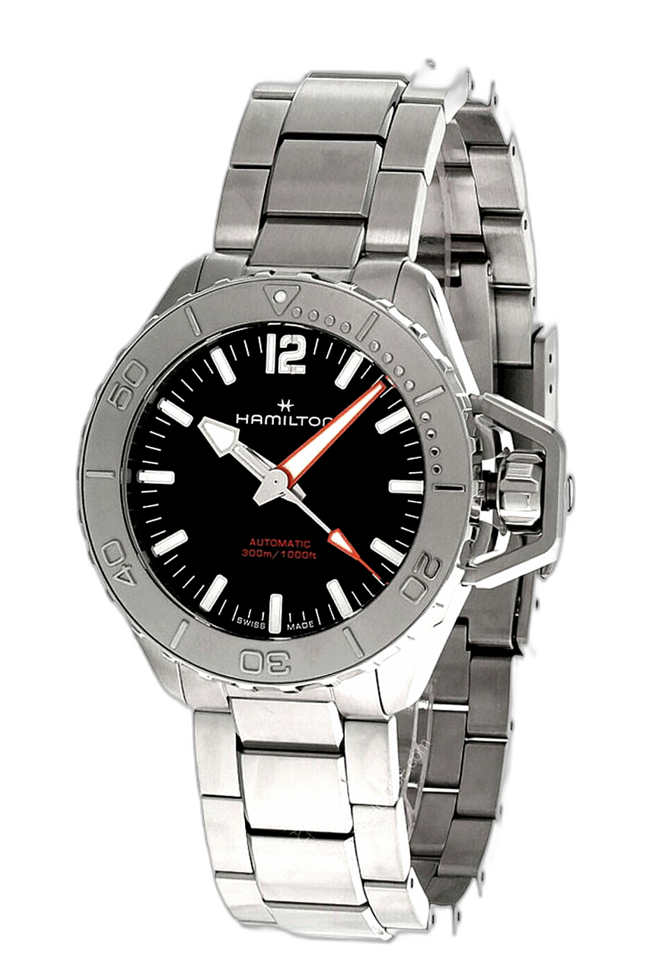 Hamilton Khaki Navy Frogman Auto 41 Stainless Steel H77485130 Price as ...
