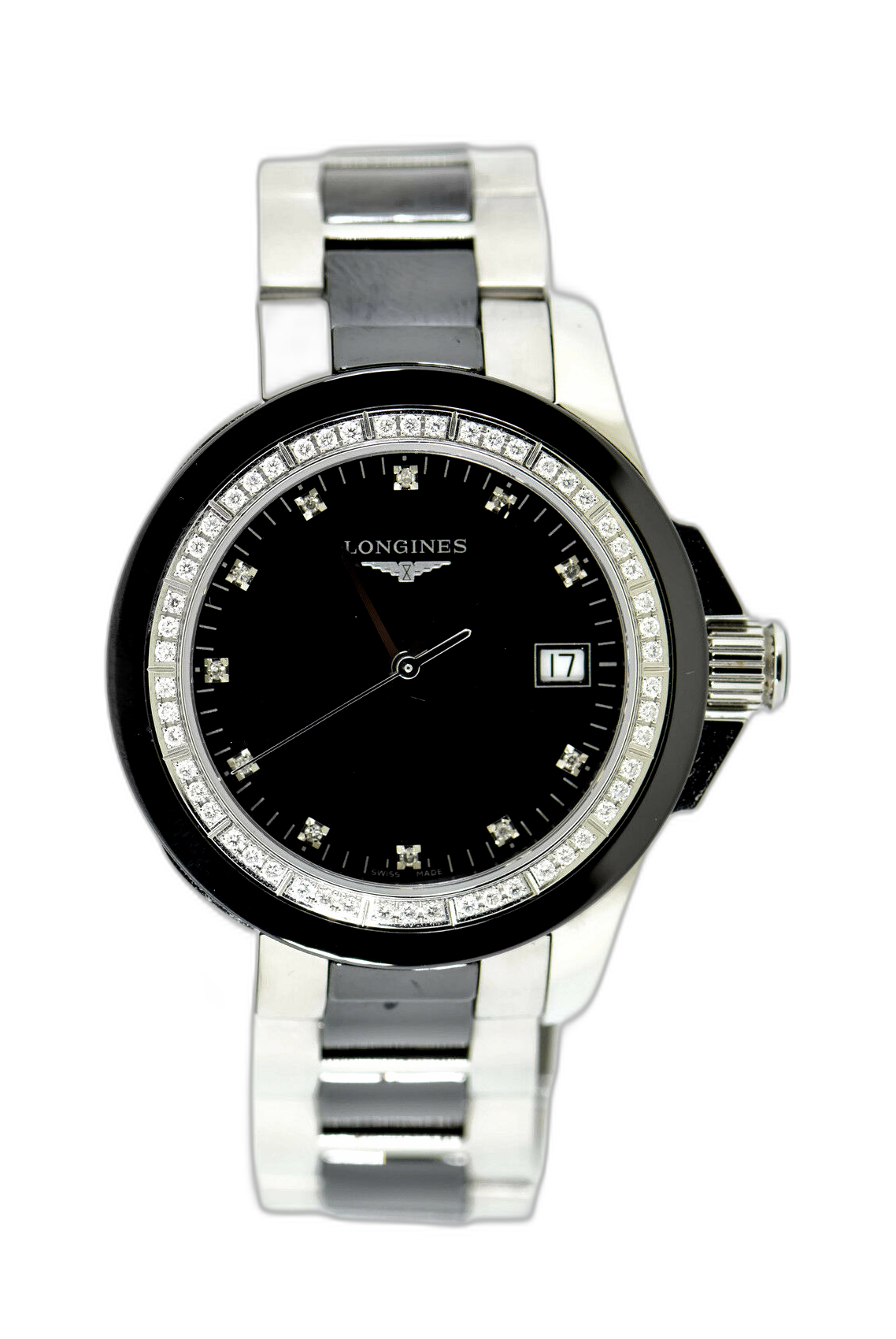 Longines Conquest 35 Quartz Ceramic Diamond L3.281.0.57 Price as of May ...