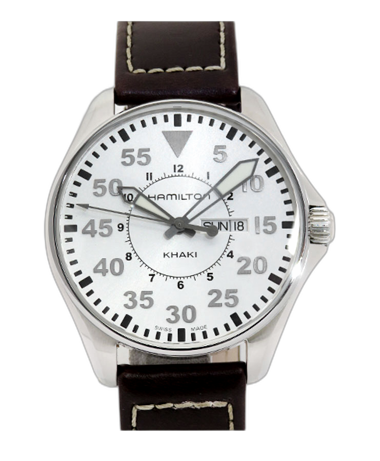 Hamilton Khaki Pilot Quartz H64611555 Price as of April 2026 | WatchCharts