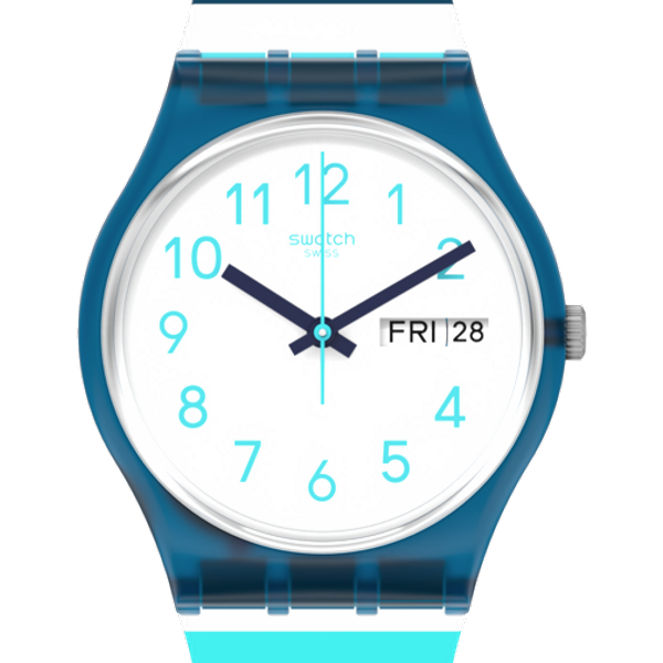 Swatch Striped Waves GN728 Price as of July 2025 | WatchCharts