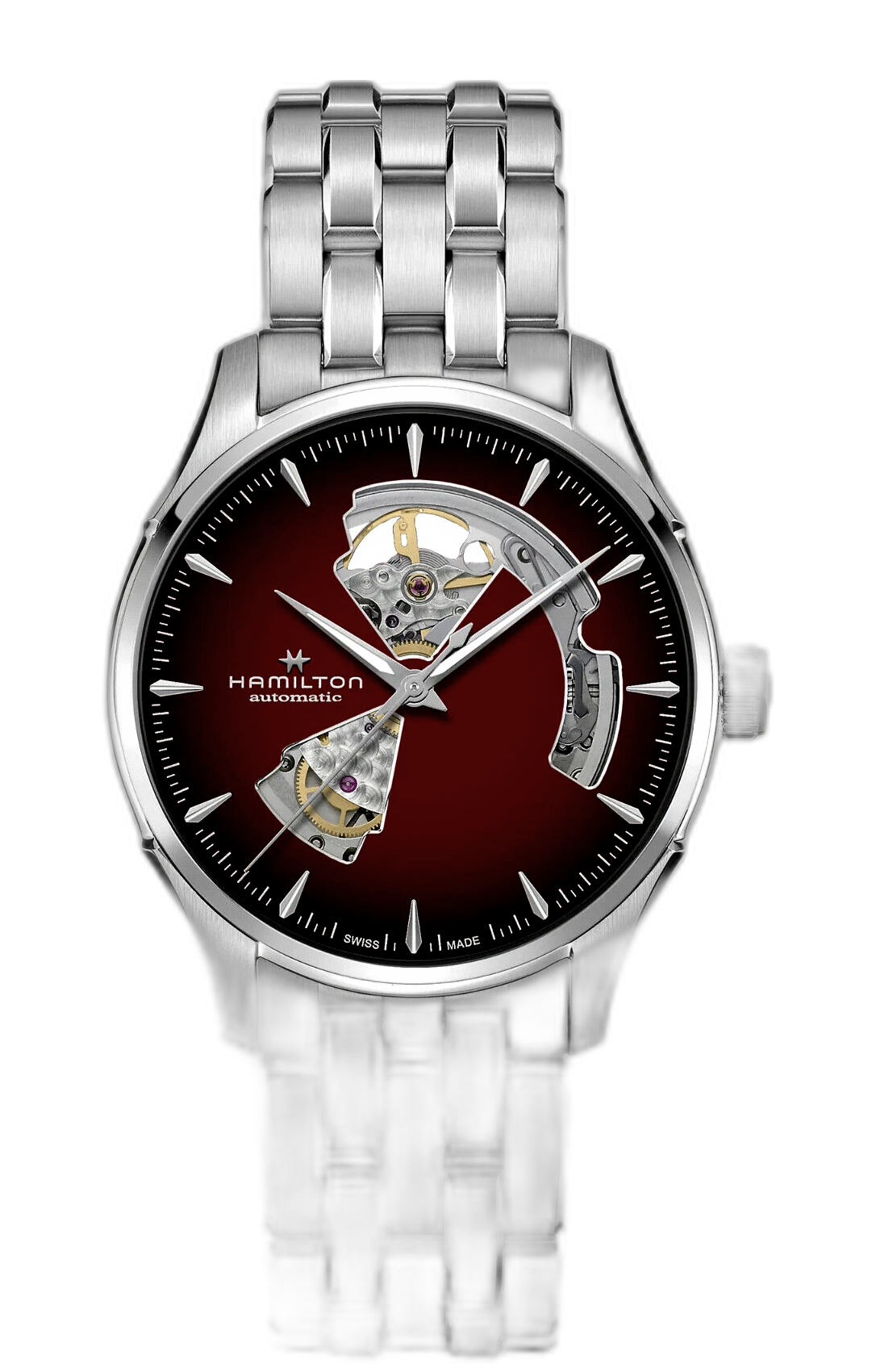 Hamilton Jazzmaster Open Heart 40 Stainless Steel H32675170 Price as of ...