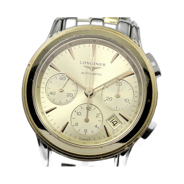 Box with warranty [LONGINES] Longines Flagship Chronograph Date L4.803.3.32.7 Automatic Men's ...