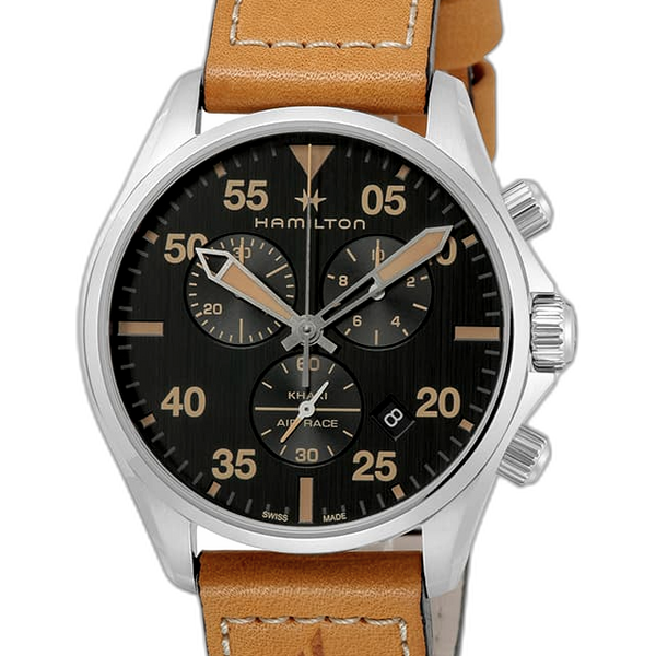 Hamilton Khaki Pilot Chrono Quartz 44 Stainless Steel H76722531 Price ...