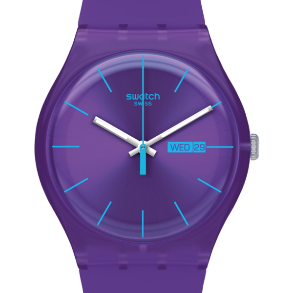 Swatch Purple Rebel SUOV702 Price as of December 2025 | WatchCharts