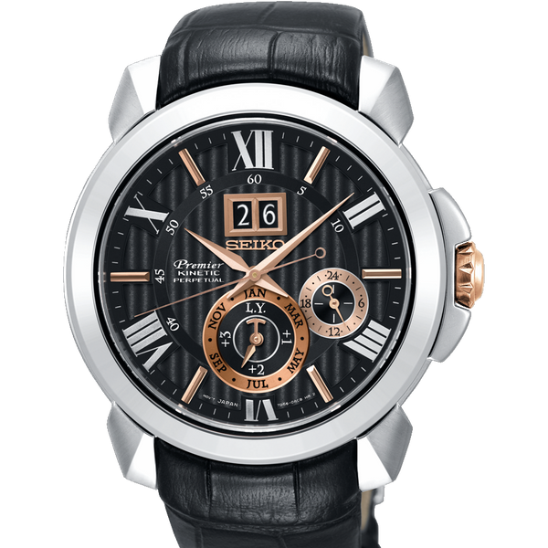 Seiko Premier Kinetic Perpetual Calendar SNP149 Price as of October 2025 | WatchCharts