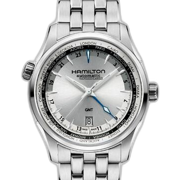Hamilton Jazzmaster GMT 42mm Silver Dial Bracelet H32605151 Price as of ...