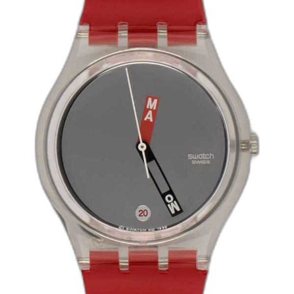 Swatch Moma Red GZ406D Price as of December 2025 | WatchCharts