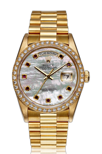 Rolex Day-Date Diamond Bezel 18348 Price as of January 2026 | WatchCharts