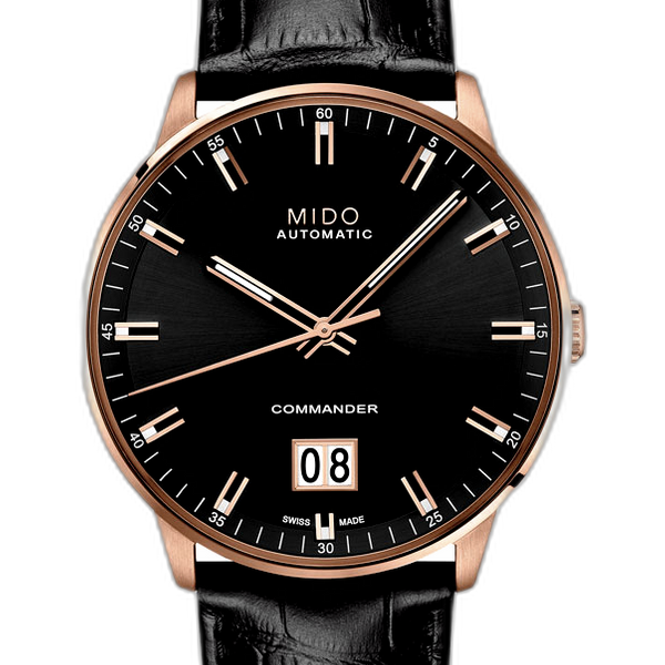 Mido Commander Big Date Rose Gold M021.626.36.051.00 Price as of December 2025 | WatchCharts