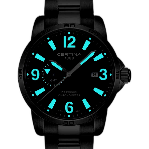 CERTINA DS PODIUM GMT CHRONOMETER C034.455.11.040.00 QUARTZ WATCH ...