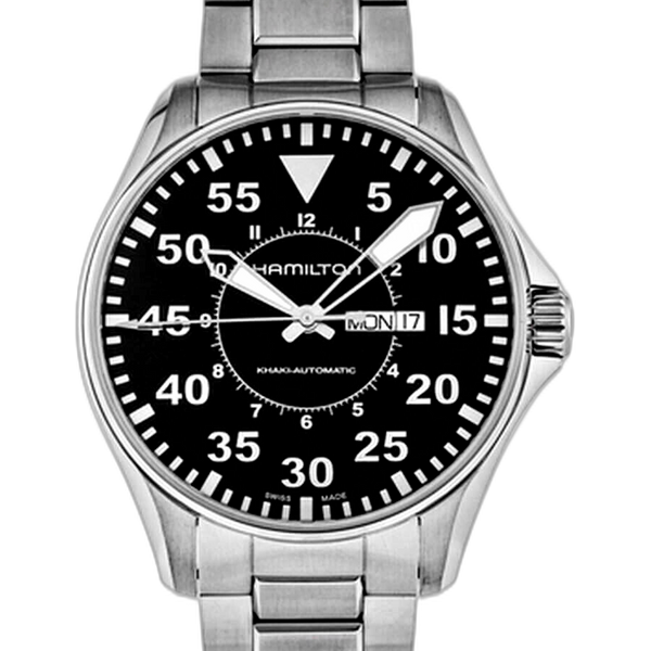 Hamilton Khaki Aviation Pilot Auto Bracelet H64715135 Price as of March ...