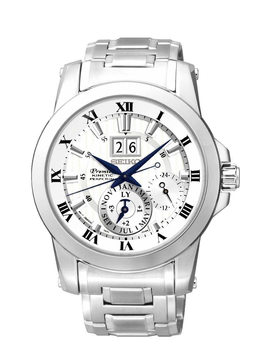 Seiko Premier Kinetic Perpetual Calendar SNP091 Price as of October 2025 | WatchCharts