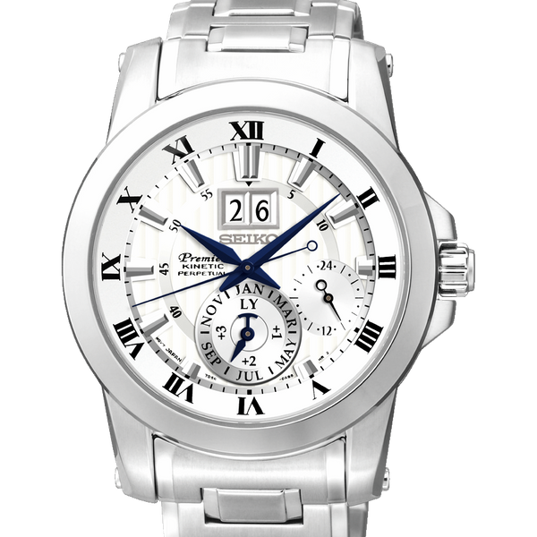 Seiko Premier Kinetic Perpetual Calendar SNP091 Price as of October 2025 | WatchCharts
