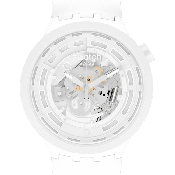 Swatch C-white SB03W100 Price as of May 2026 | WatchCharts