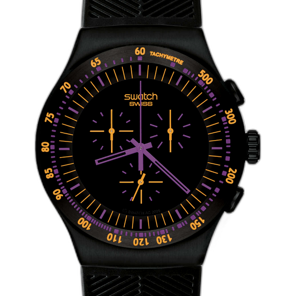 Swatch Purple In Dark YOB102 Price as of May 2026 | WatchCharts