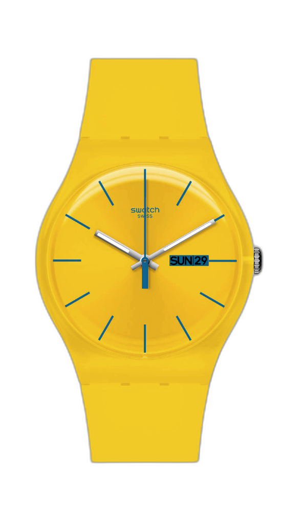 Swatch Yellow Rebel SUOJ700 Price as of May 2026 | WatchCharts CA