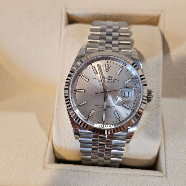 (New) Rolex Datejust 36 (126234) Silver Dial - 36mm Fluted Bezel ...