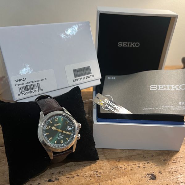 Seiko SPB121J1 Alpinist + Box/Tag/Booklet/Card | WatchCharts Marketplace