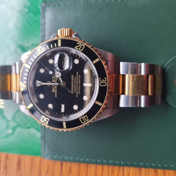 Rolex Submariner Model 16613 2006 Model Black Dial two tone Gold and ...