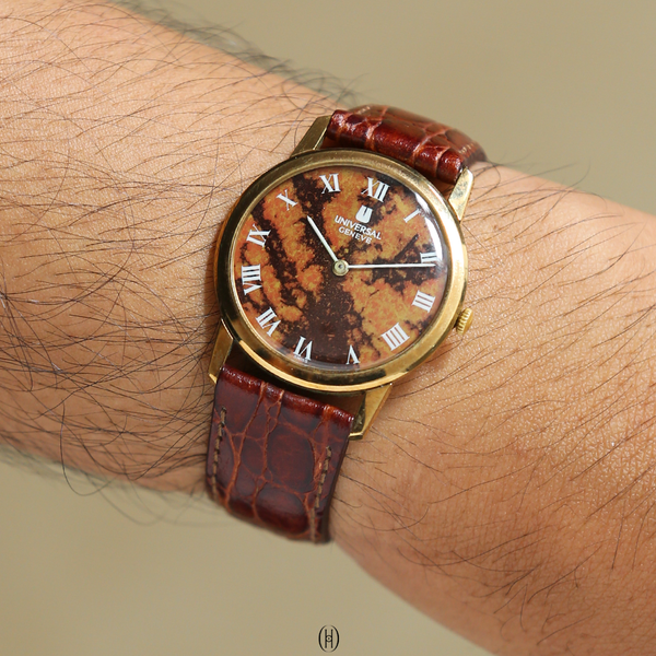 Universal geneve stone dial ref 542136 manual winding all original | WatchCharts Marketplace