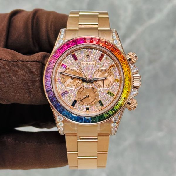Rolex Daytona Rainbow 116595RBOW Pave dial | WatchCharts Marketplace