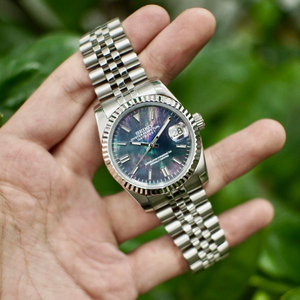 Seiko Mod Datejust 36mm Mop dial with NH35 movement | WatchCharts Marketplace