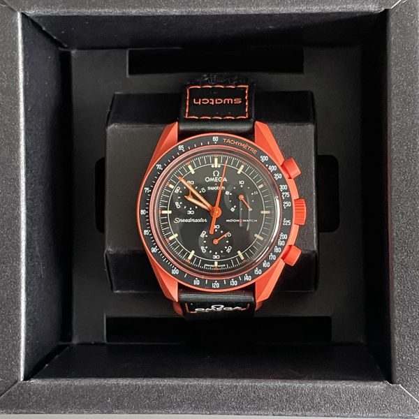 Moonswatch Mission On Earth Lava | WatchCharts Marketplace