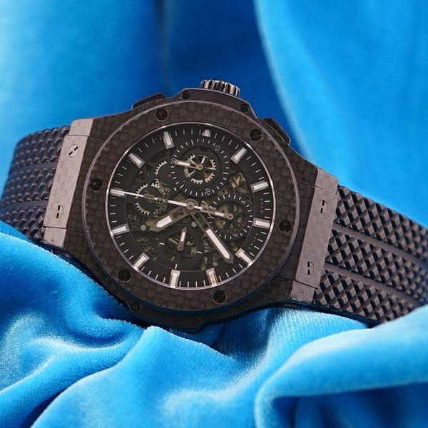 Hublot Aero Bang Carbon Fiber Big Bang Men’s Skeleton Dial Watch 311.QX ...