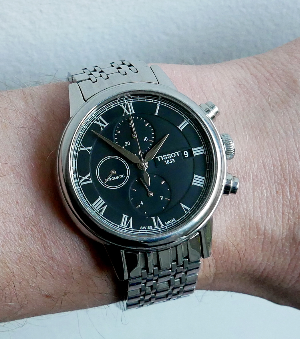 Tissot Carson automatic chronograph watch original box warranty card ...