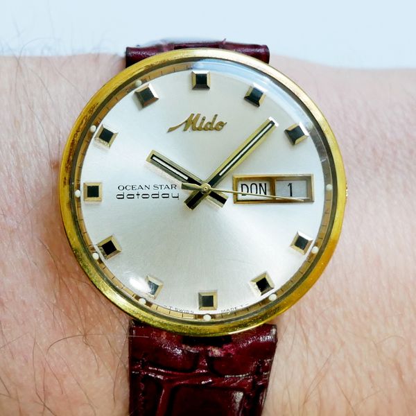 Mido ocean star datoday watch automatic NOS | WatchCharts Marketplace