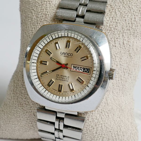 Lanco Swiss automatic watch day date | WatchCharts Marketplace