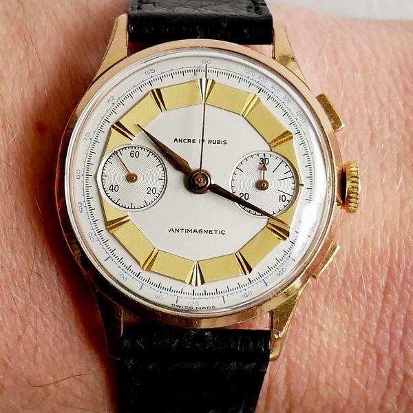 Ancre Chronograph watch Landeron 148 NOS | WatchCharts Marketplace