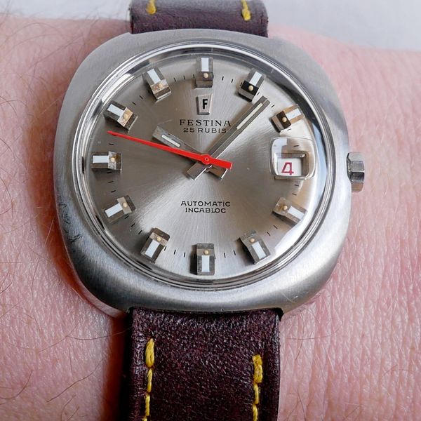 Festina automatic watch vintage original logo buckle | WatchCharts ...