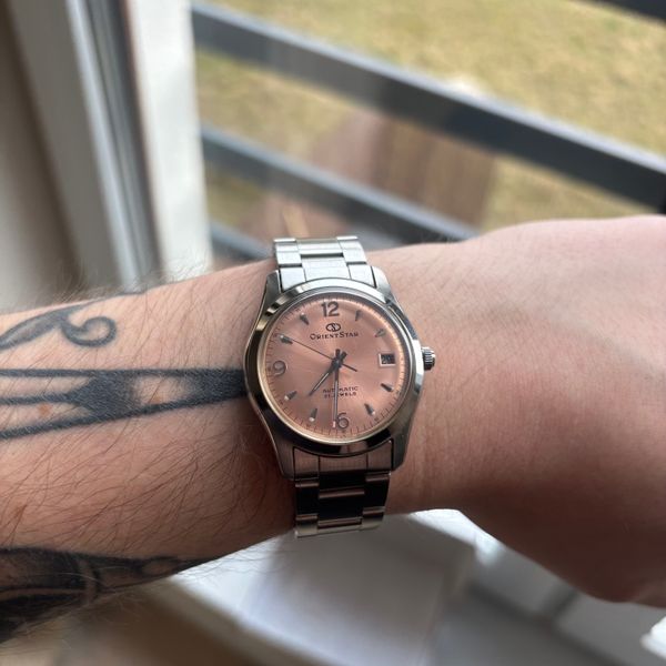 Orient Star Explorient Salmon Dial JDM | WatchCharts Marketplace