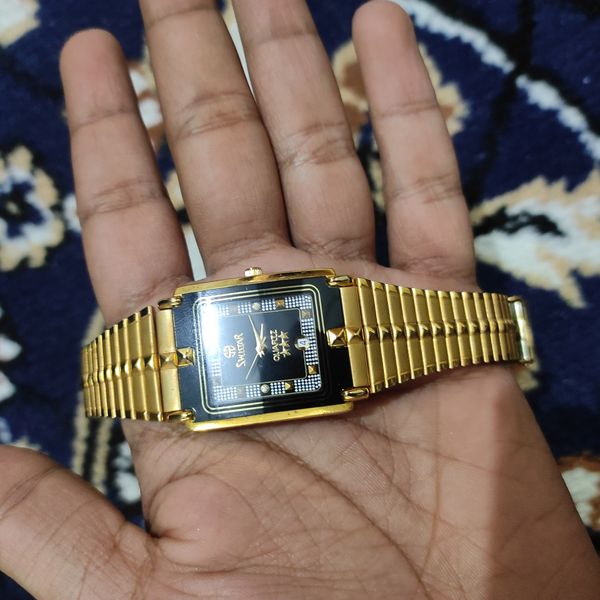 Rare Swistar (Swiss quartz) scratch resistance 22k gold electroplated ...