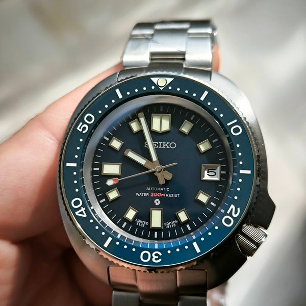 Seiko Mod Diver Dark Blue 6105 Captain Willard 44mm NH35 Automatic ...
